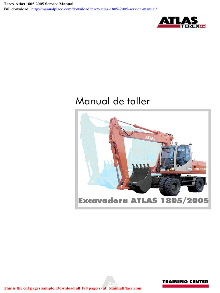 Terex Atlas 1805 Service Manual | PDF