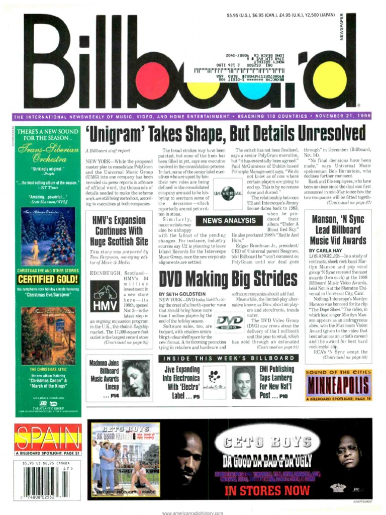 BB 1998 11 21 | PDF | Universal Music Group