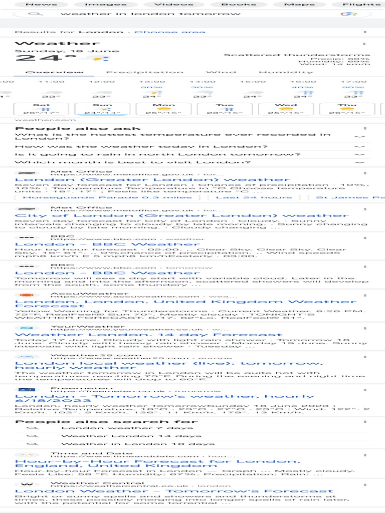 Weather in London Tomorrow - Google Search | PDF | Weather | Weather ...