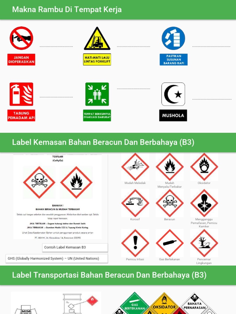 Rambu & Label Di Tempat Kerja | PDF