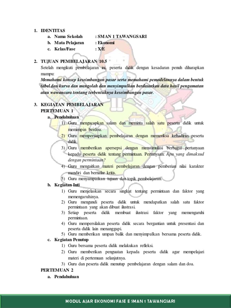 MA Ekonomi Kelas X TP 5 | PDF