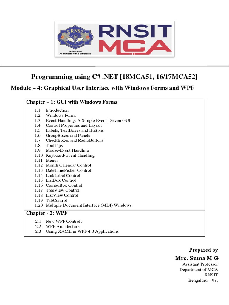 Module - 4 With Content | PDF | Window (Computing) | Graphical User Interfaces