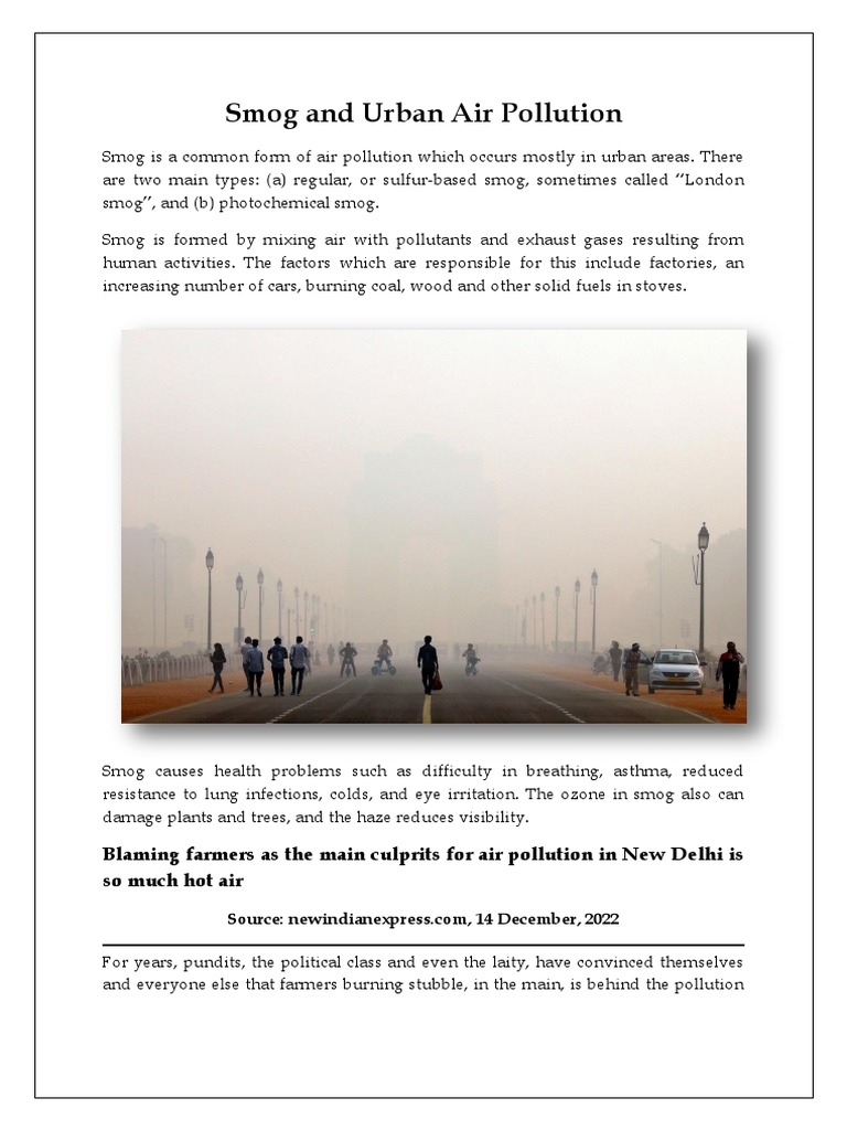 Smog & Urban Air Pollution | Download Free PDF | Air Pollution | Smog
