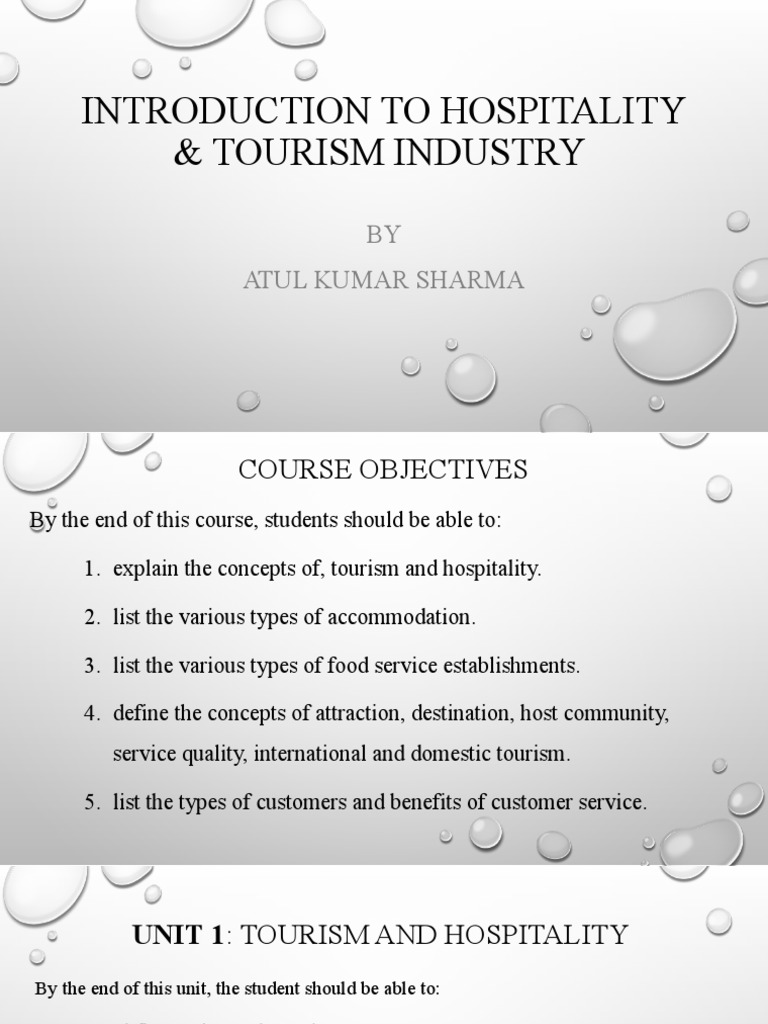 Introduction to Hospitality & Tourism | PDF | Tourism | Economies