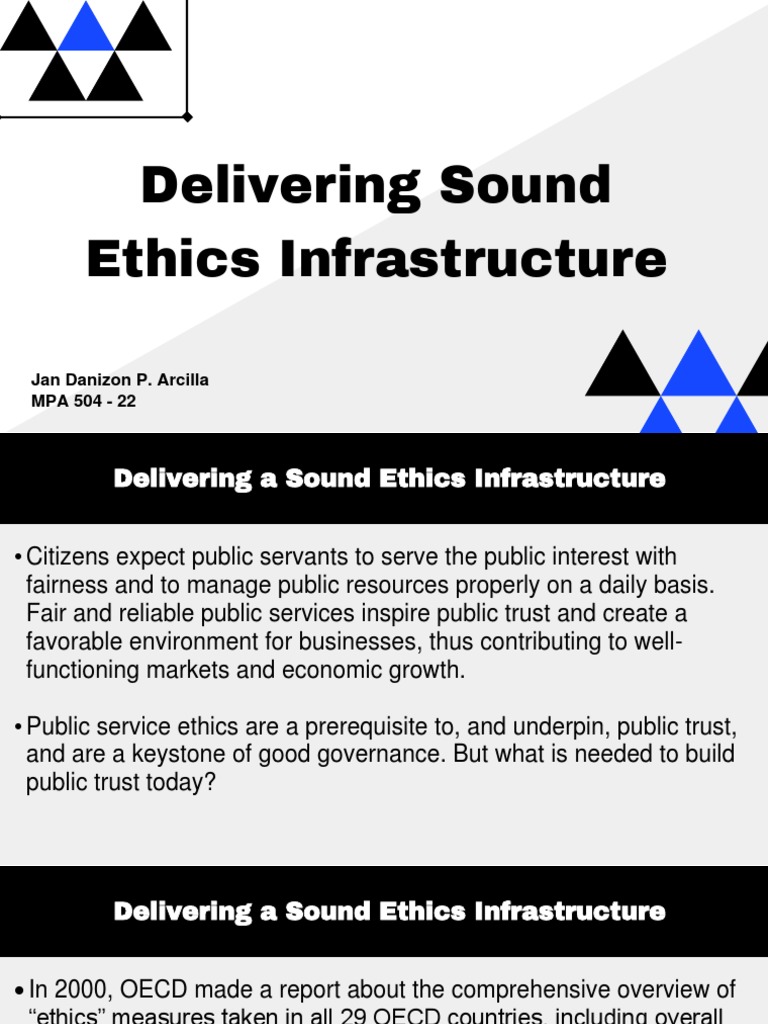 Delivering Sound Ethics Infrastructure | PDF | Infrastructure | Corruption