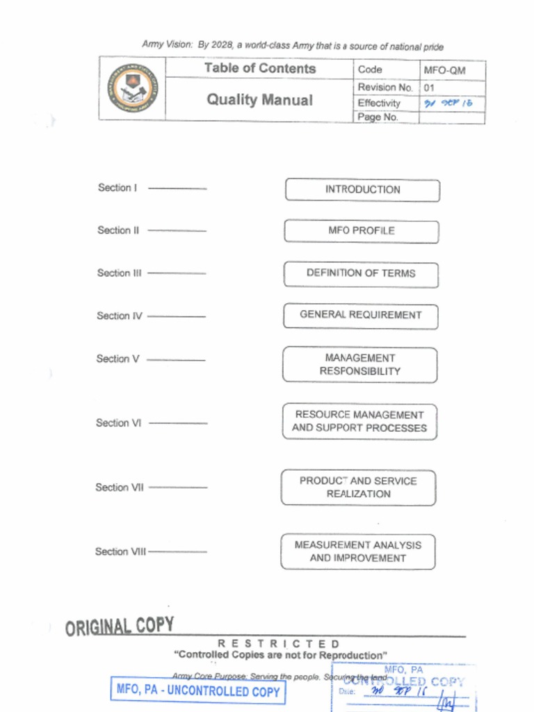 Iso QM Mfo Pa1 | PDF