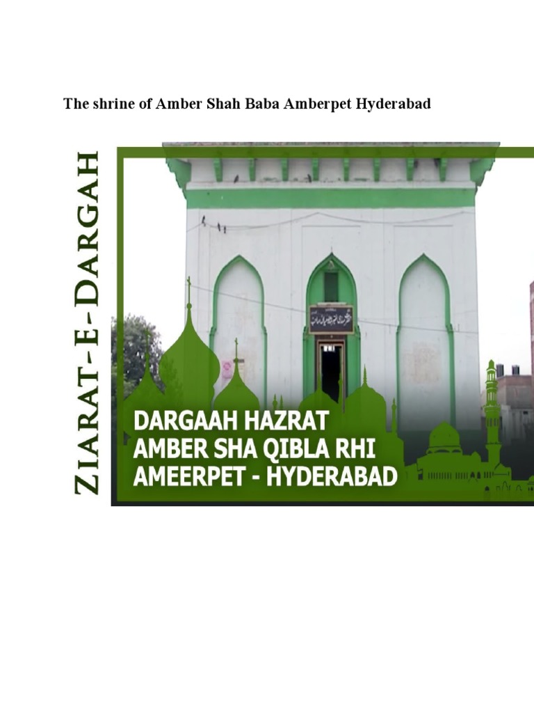 Shrine of Amber Shah Baba, Hyderabad | PDF | South Asia