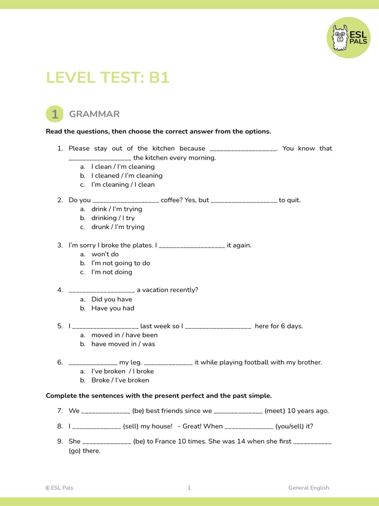 Level Test - B1 | PDF | Social Media | Popular Culture & Media Studies
