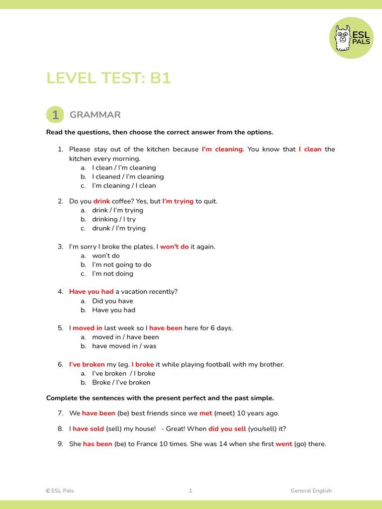 Level Test - B1 | PDF | Social Media | Popular Culture & Media Studies