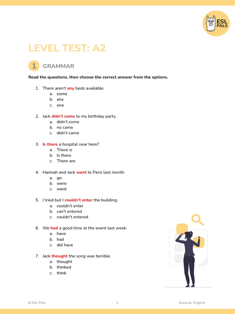 A2 - Level Test | Download Free PDF | Sleep