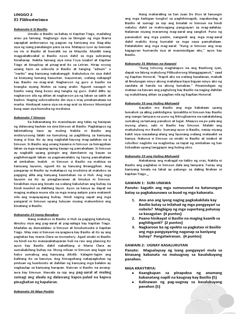 Linggo-2_El-Fili_Basilio (1) | PDF