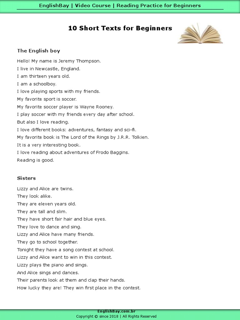 Reading Practice For Beginners | PDF