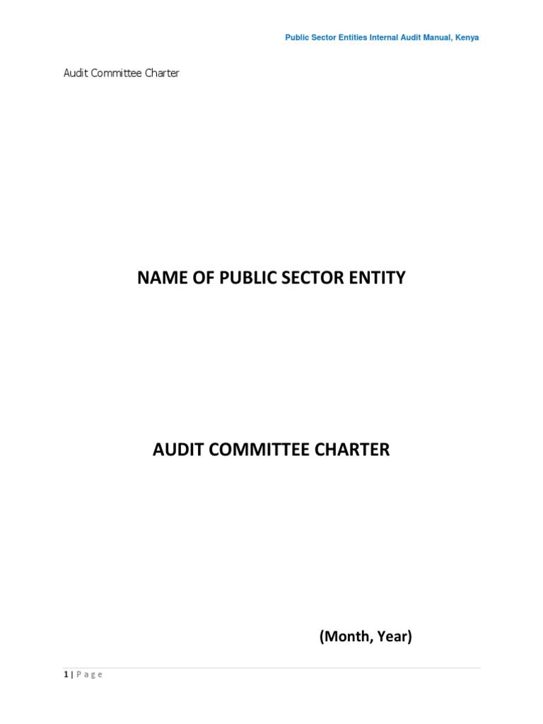 Template - 40-Audit-Committee-Charter | PDF | Internal Audit | Audit ...