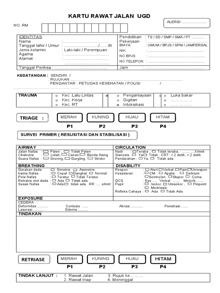 Kartu Rawat Jalan Ugd | PDF