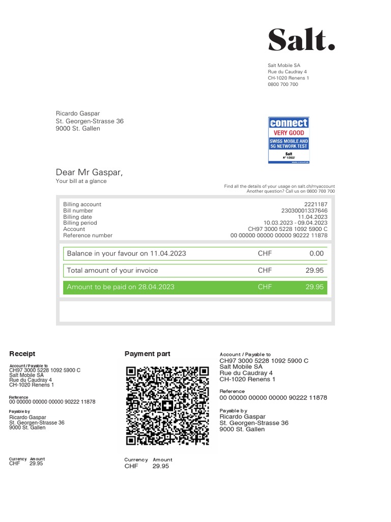 Salt.: Dear MR Gaspar | PDF | Invoice | Money