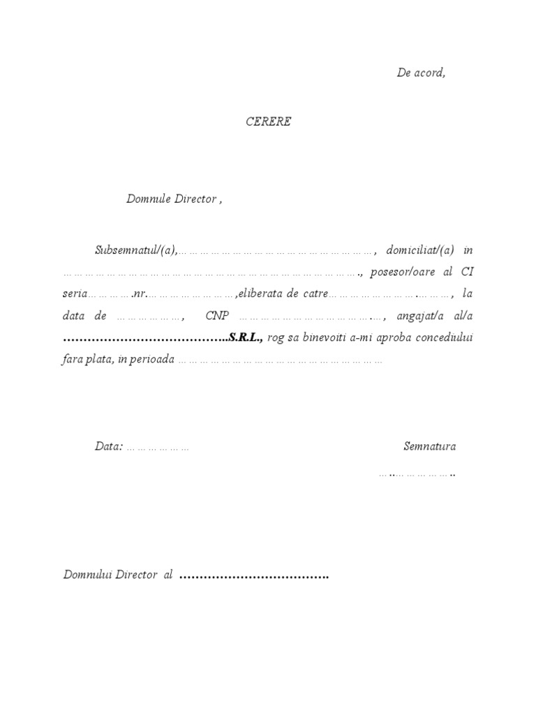 Model Cerere CFP | PDF