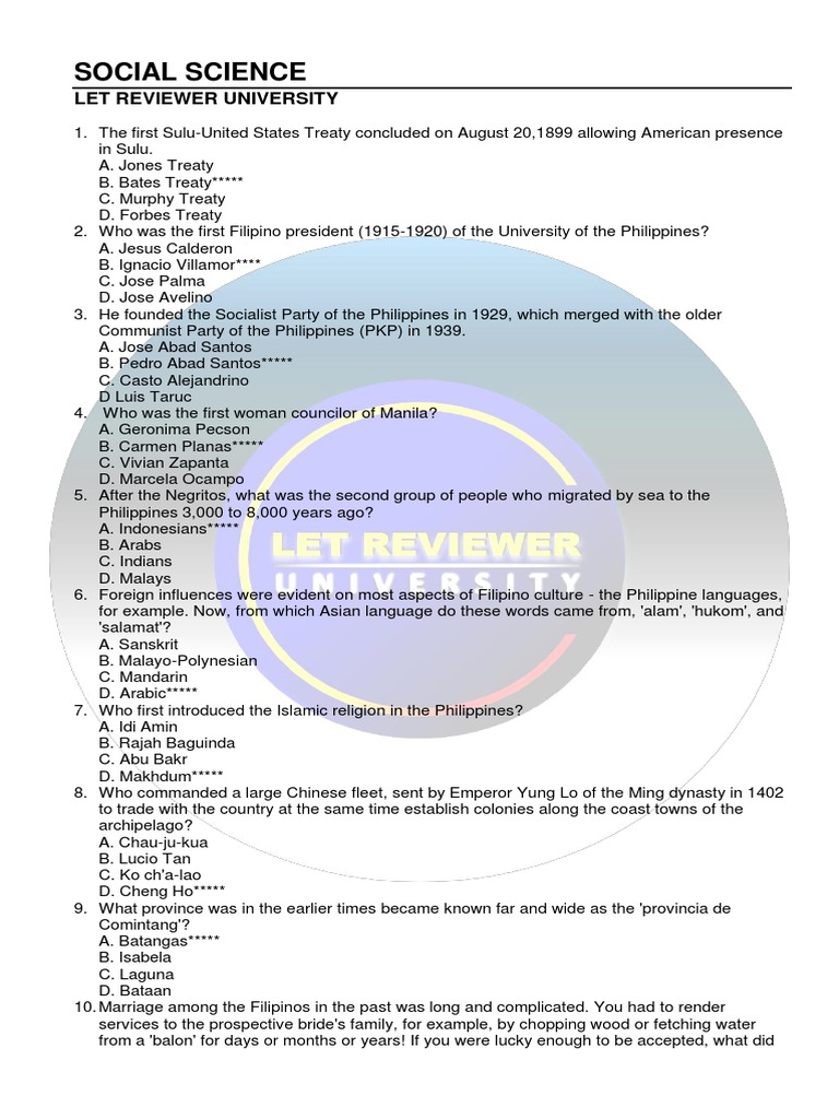 Social Science Reviewer D | PDF | Philippines