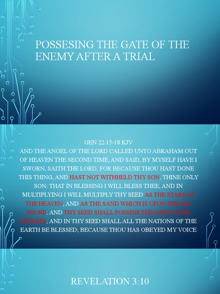 Possessing the Gates After Trials | PDF | Jesus | Pontius Pilate