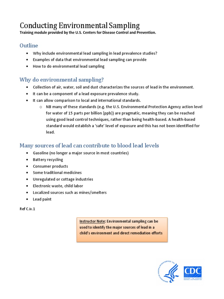Environmental Sampling | PDF | Lead | Sampling (Statistics)