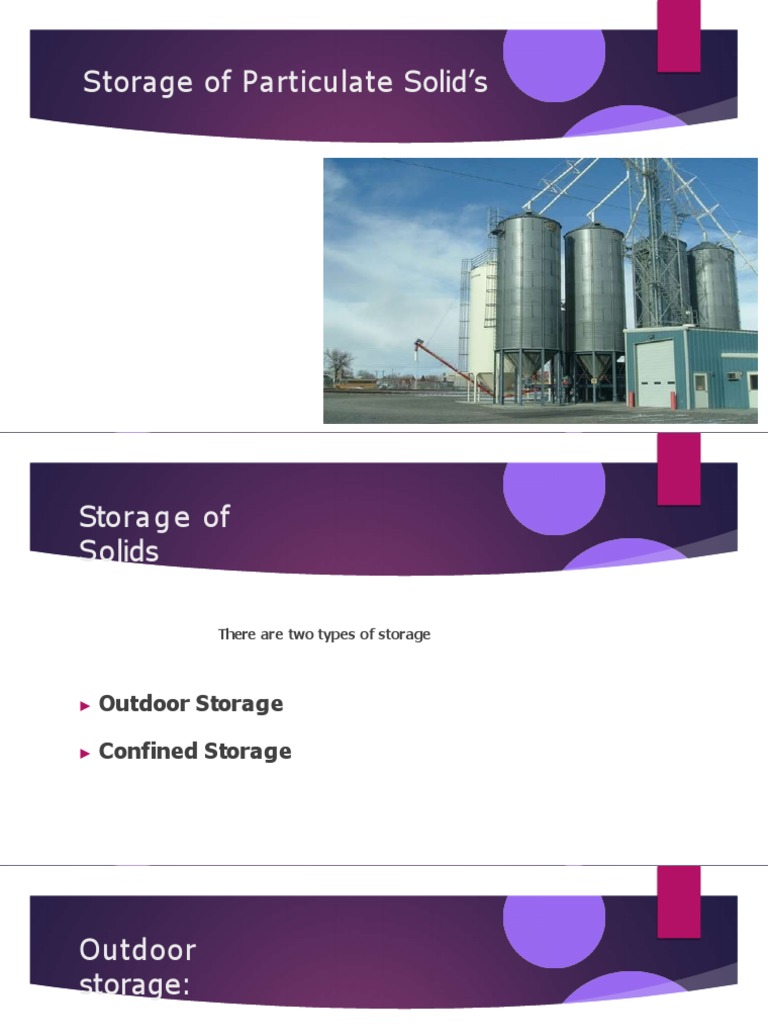 Lecture 3 - Storage of Solids | PDF | Physical Sciences | Applied And ...