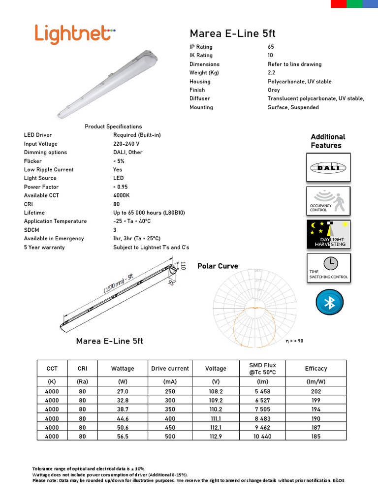 5ft Marea E Line | Download Free PDF | Optics | Electrical Components