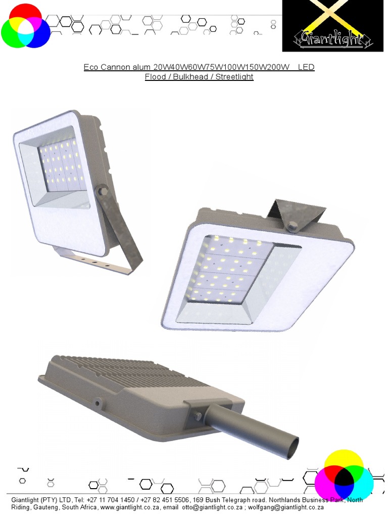 LED Lighting Specs for Professionals | PDF | Equipment | Manufactured Goods