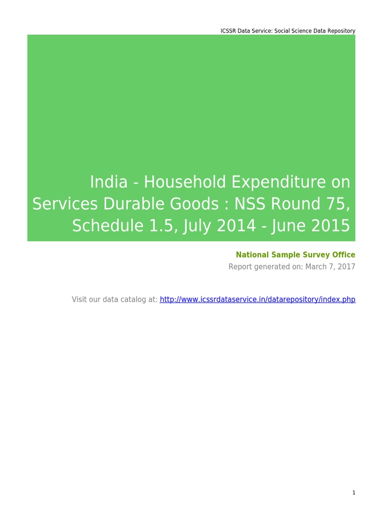 Ddi Documentation English 143 | PDF | Sampling (Statistics) | National Accounts