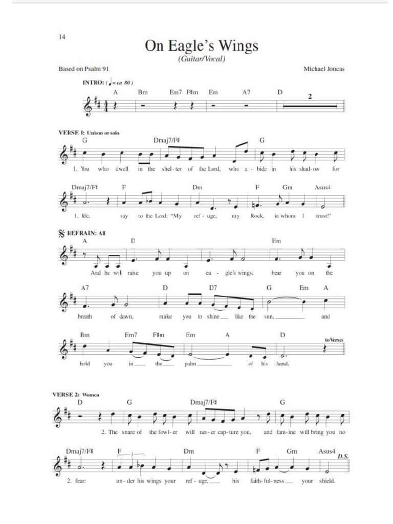 On Eagles Wings Simplified | PDF