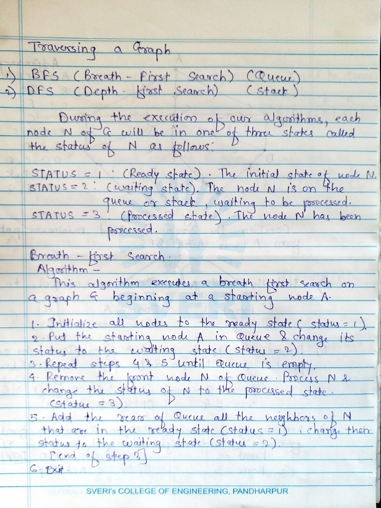UNIT 7 Graph - Traversing A Graph | PDF UNIT 7 Graph - Traversing A Graph | PDF