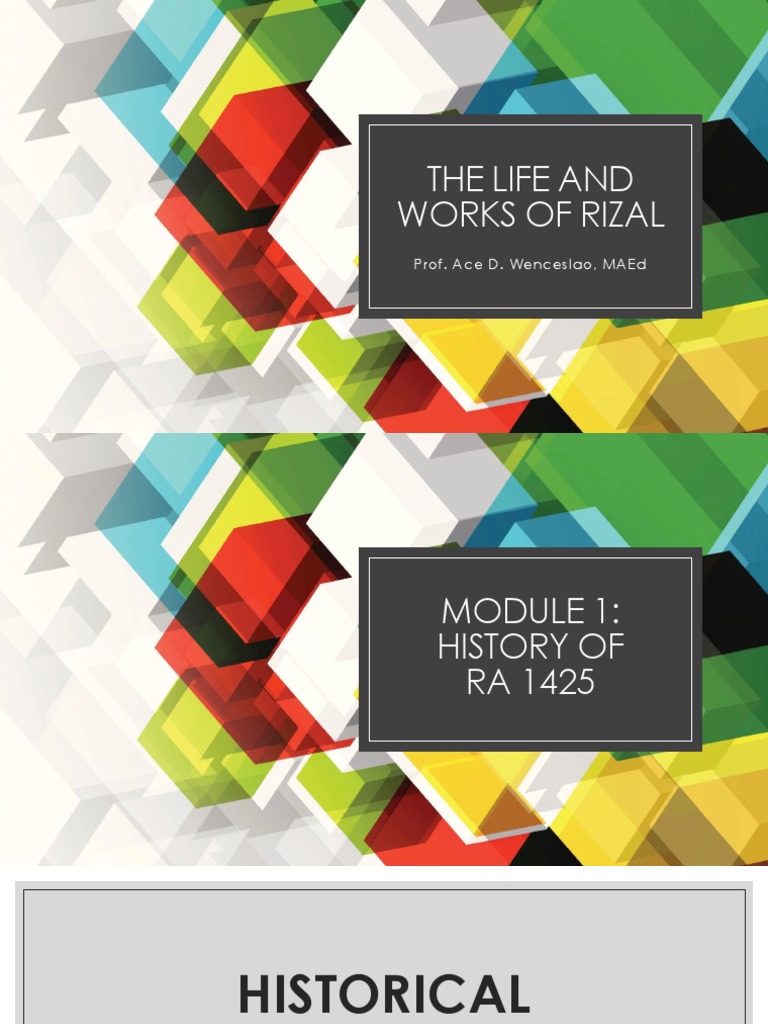 The Life and Works of Dr. Jose P. Rizal Module 1 | PDF | Philippines