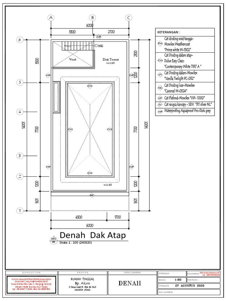 Akim - 010 Denah Lantai Dak Atap | PDF