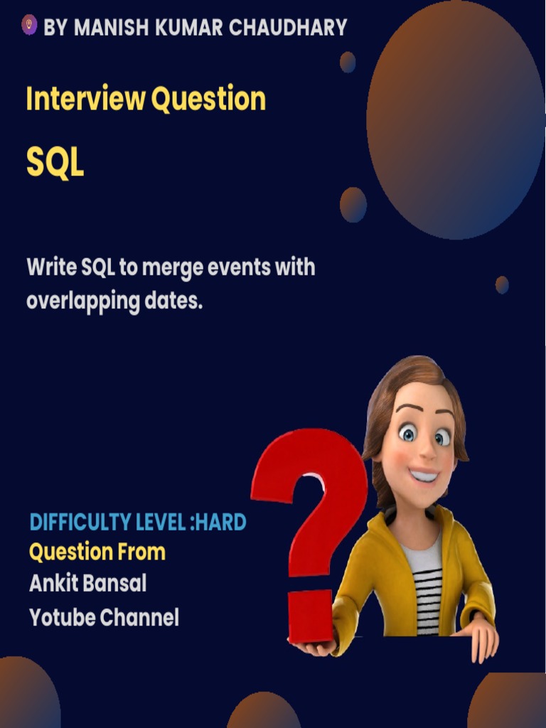 Write SQL To Merge Events With Overlapping Dates | PDF | Information ...