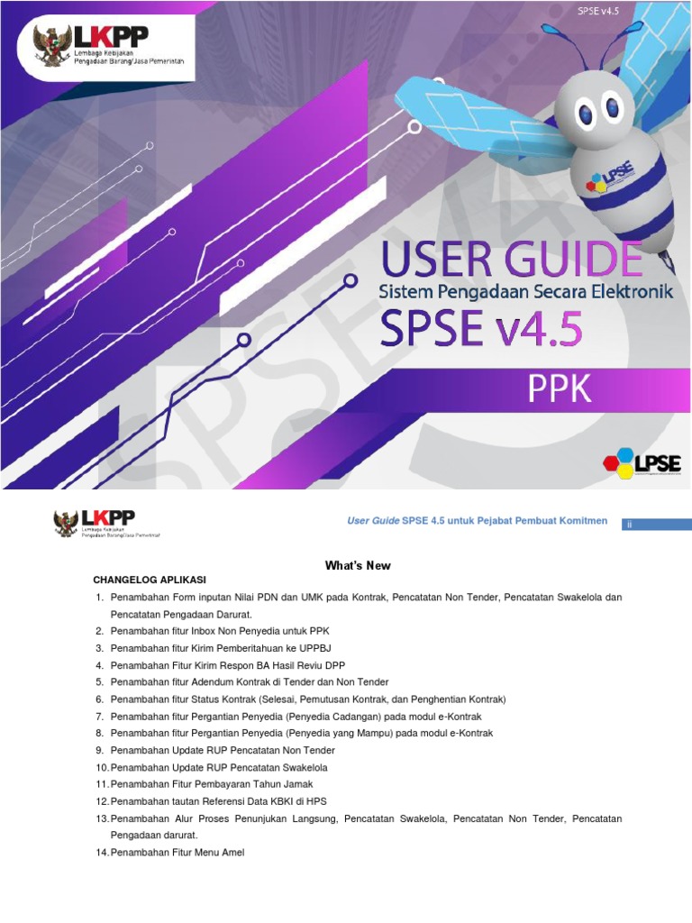 User Guide SPSE v4.5 PPK (Mei 2023) | PDF