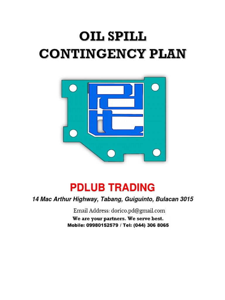 PDLUB Oil Spill Contingency Plan | PDF | Oil Spill | Petroleum