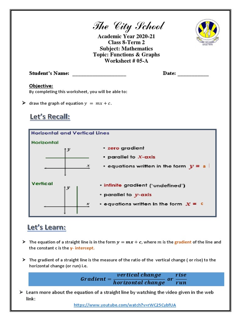 Class 8 Math Worksheet 05-A | PDF | Cartesian Coordinate System | Worksheet Class 8 Math Worksheet 05-A | PDF | Cartesian Coordinate System | Worksheet