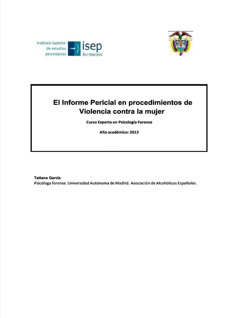 Wiac - Info PDF Informe Pericial en Violencia de Genero PR | PDF | La violencia contra las ...
