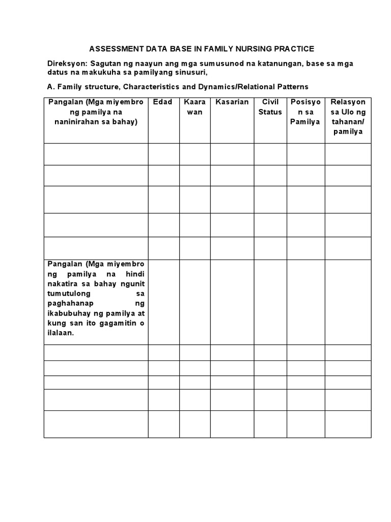 Initial Data Base Tagalog | PDF