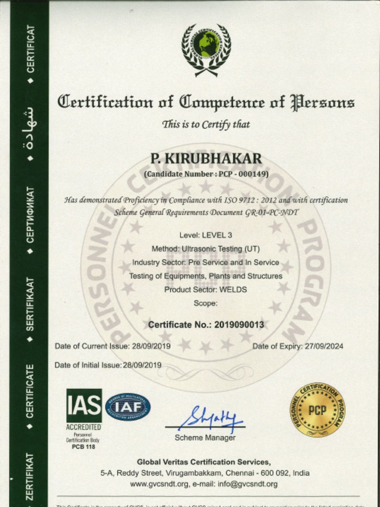 Iso 9712 Level-III | PDF