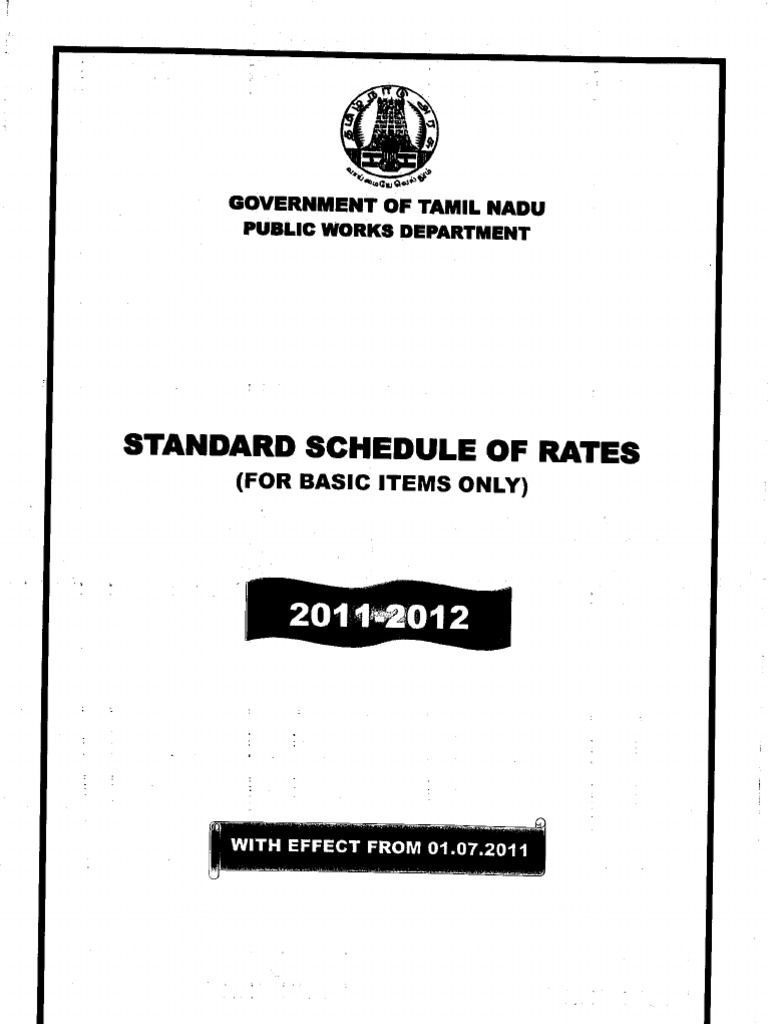Schedule of Rate 2011-12 | PDF