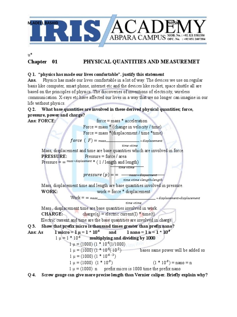 Class 9th NBF 2022 (CH 1 2 3 4 5 6 7) Conceptual Questions | PDF | Acceleration | Velocity