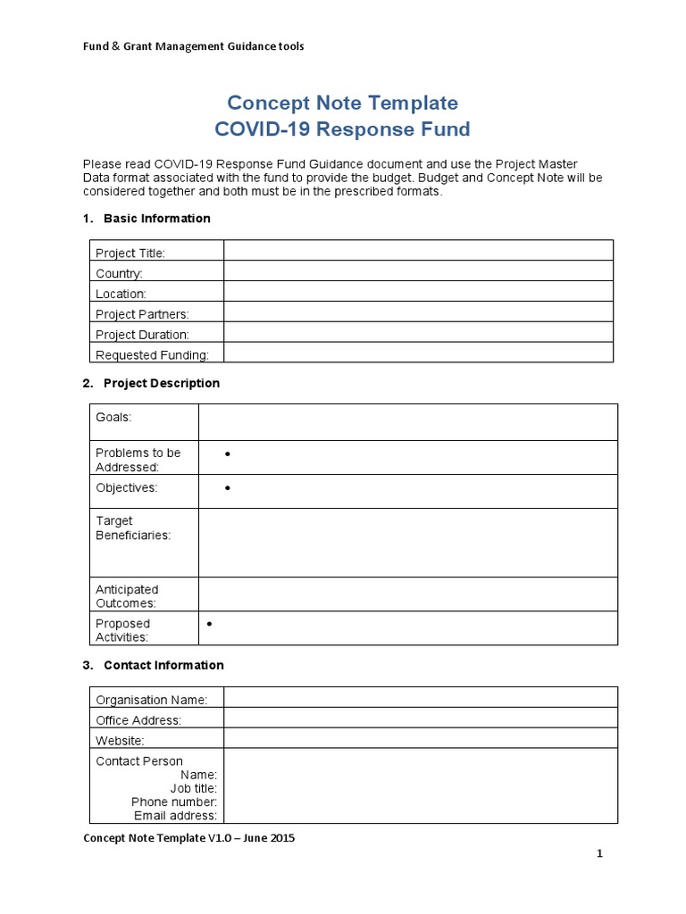 concept note template 2 | PDF