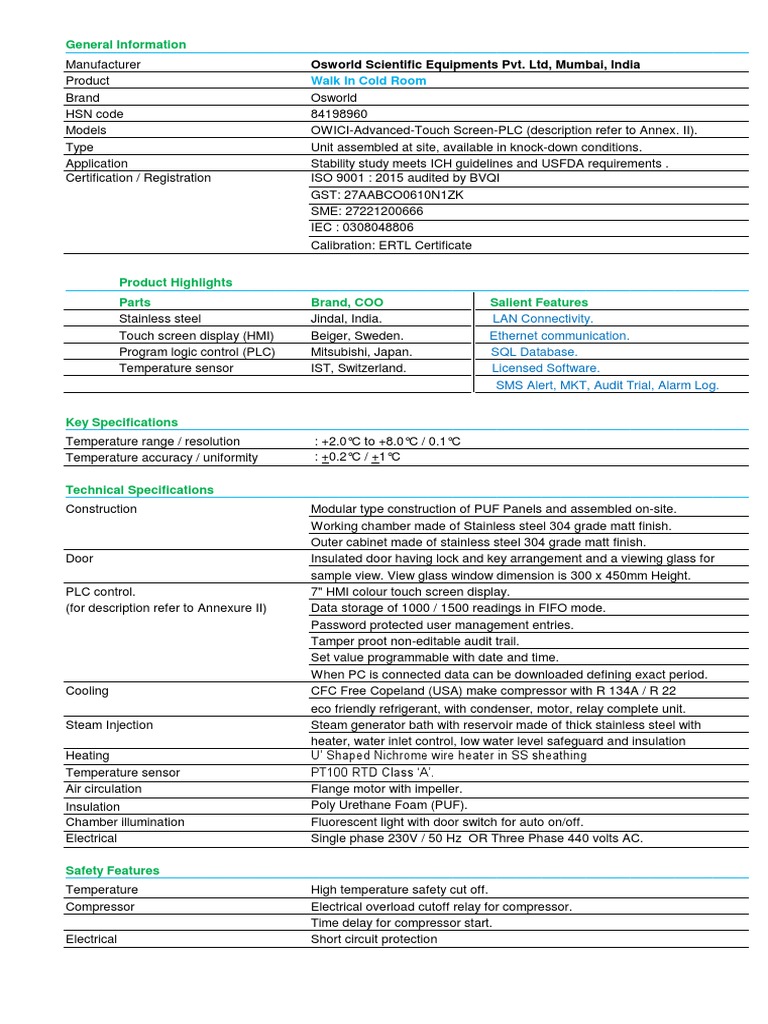 Walk in Cold Rooms Manufacturers in India | PDF | Programmable Logic ...