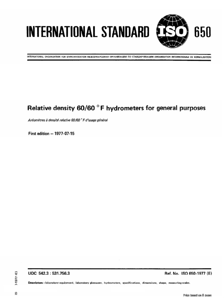 Iso 650-1977 | PDF