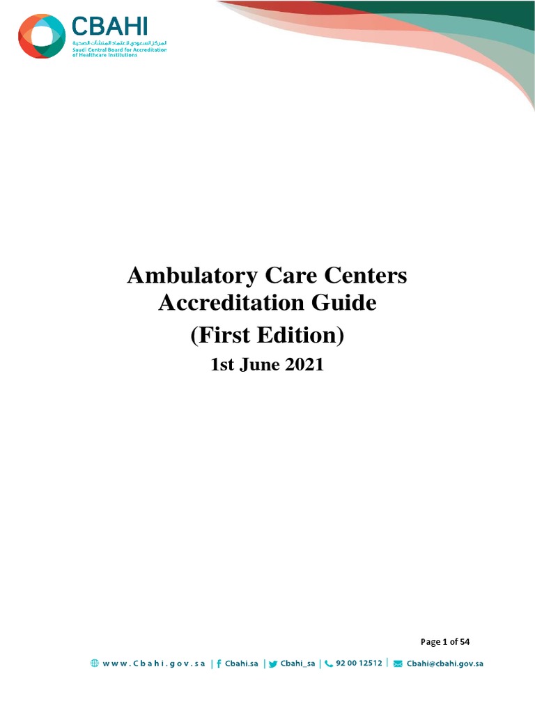 Ambulatory Care Centers Accreditation Guide | PDF | Surgery | Patient