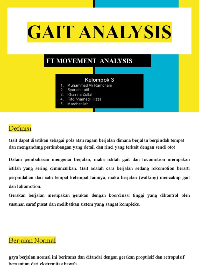 Gait Analysis Ft. MA | PDF