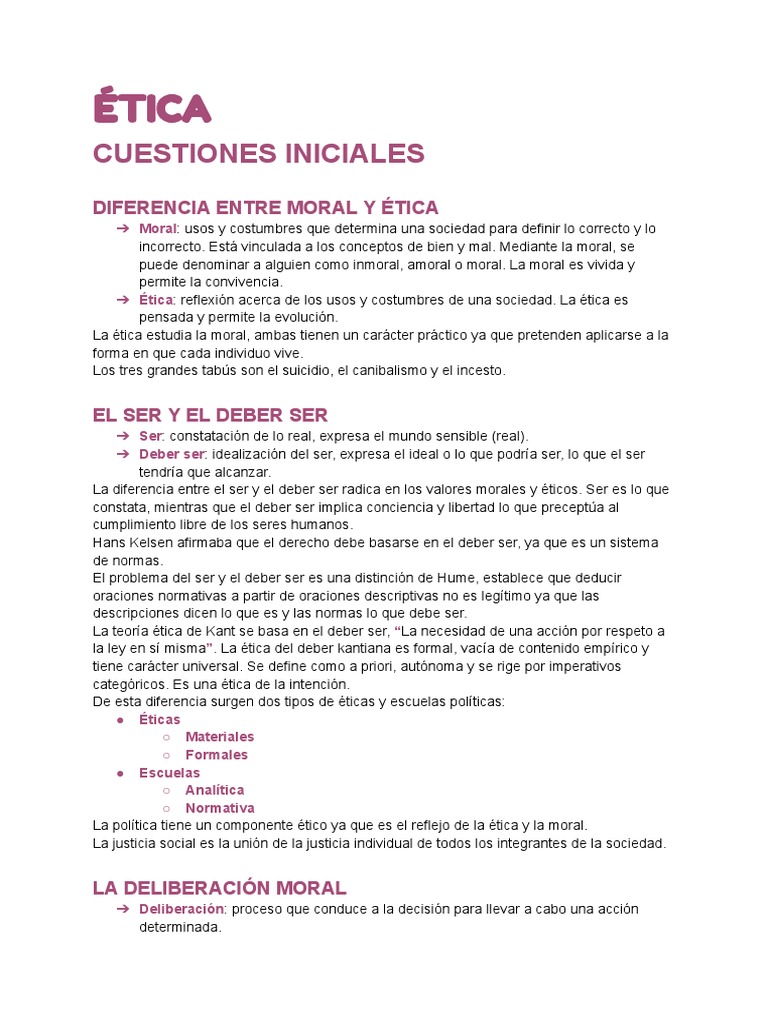 ÉTICA | PDF | Moralidad | Virtud