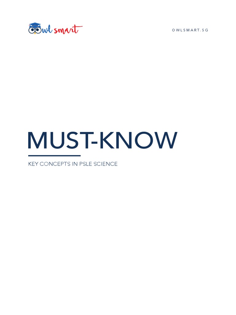 Must-Know Key Concepts in PSLE Science | PDF | Potential Energy ...
