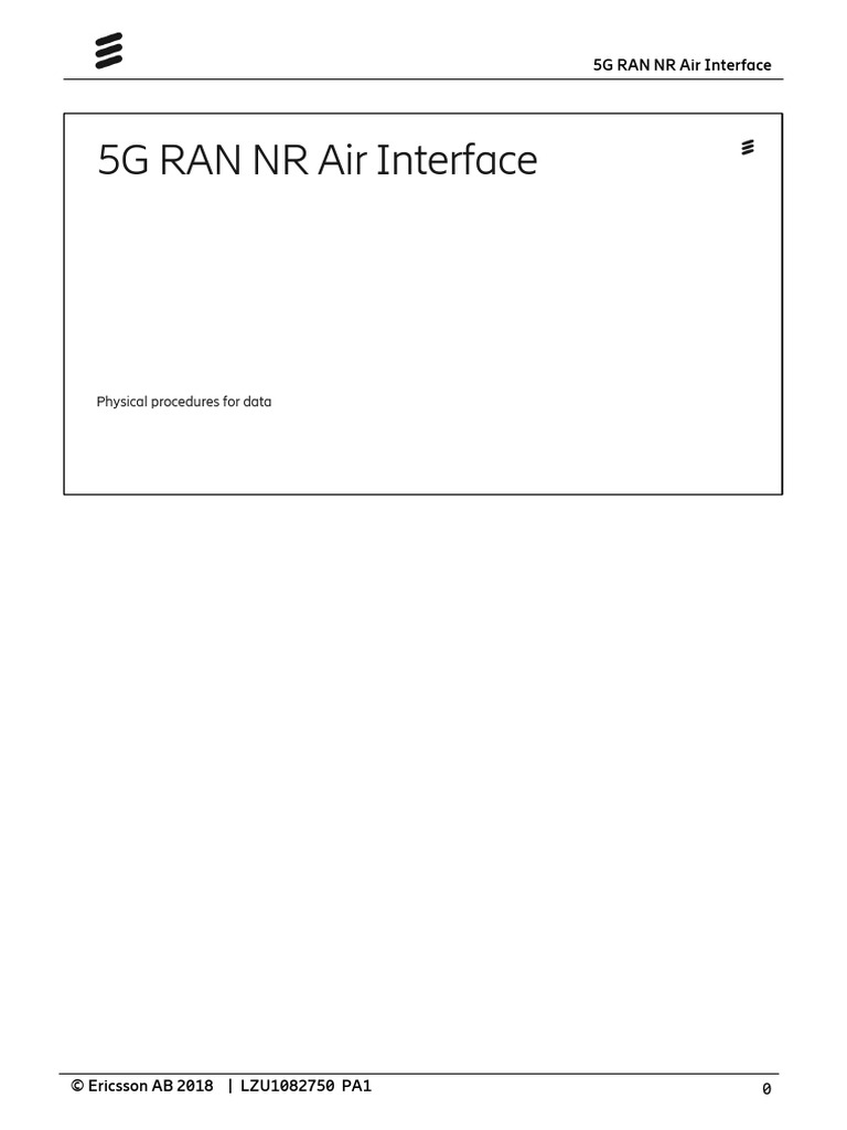 5G RAN NR Air Interface | PDF | Bandwidth (Signal Processing) | Modulation