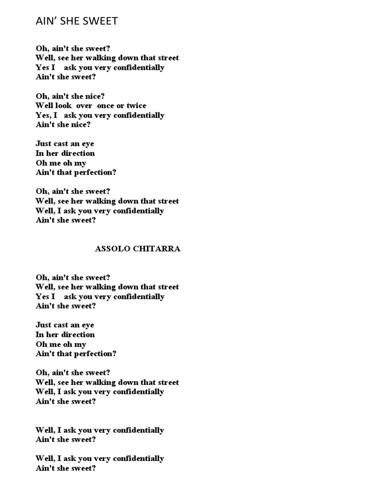 Aint She Sweet | PDF