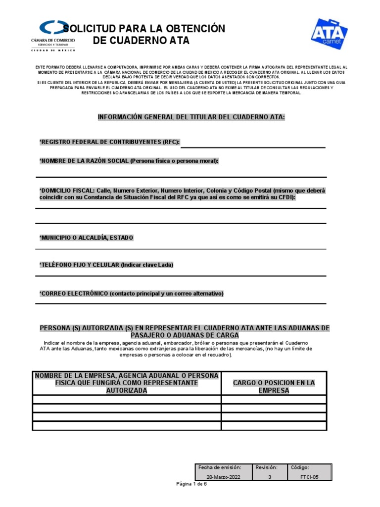 Foci 05 Solicitud Para La Obtencion De Cuaderno Ata V3 Descargar Gratis Pdf